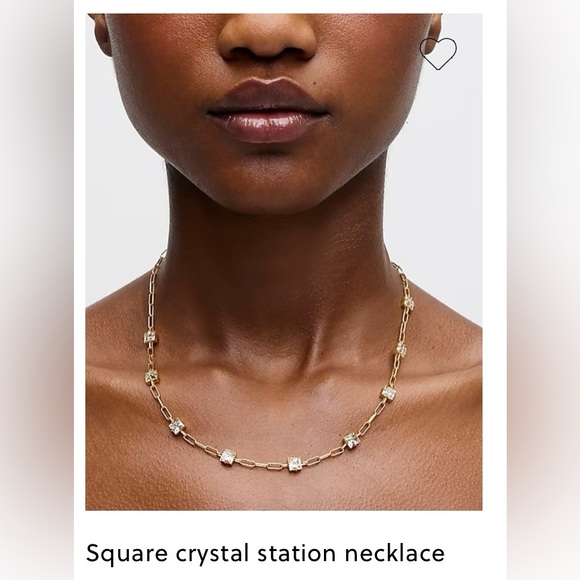 J. Crew | Jewelry | Jcrew Square Crystal Station Necklace | Poshmark